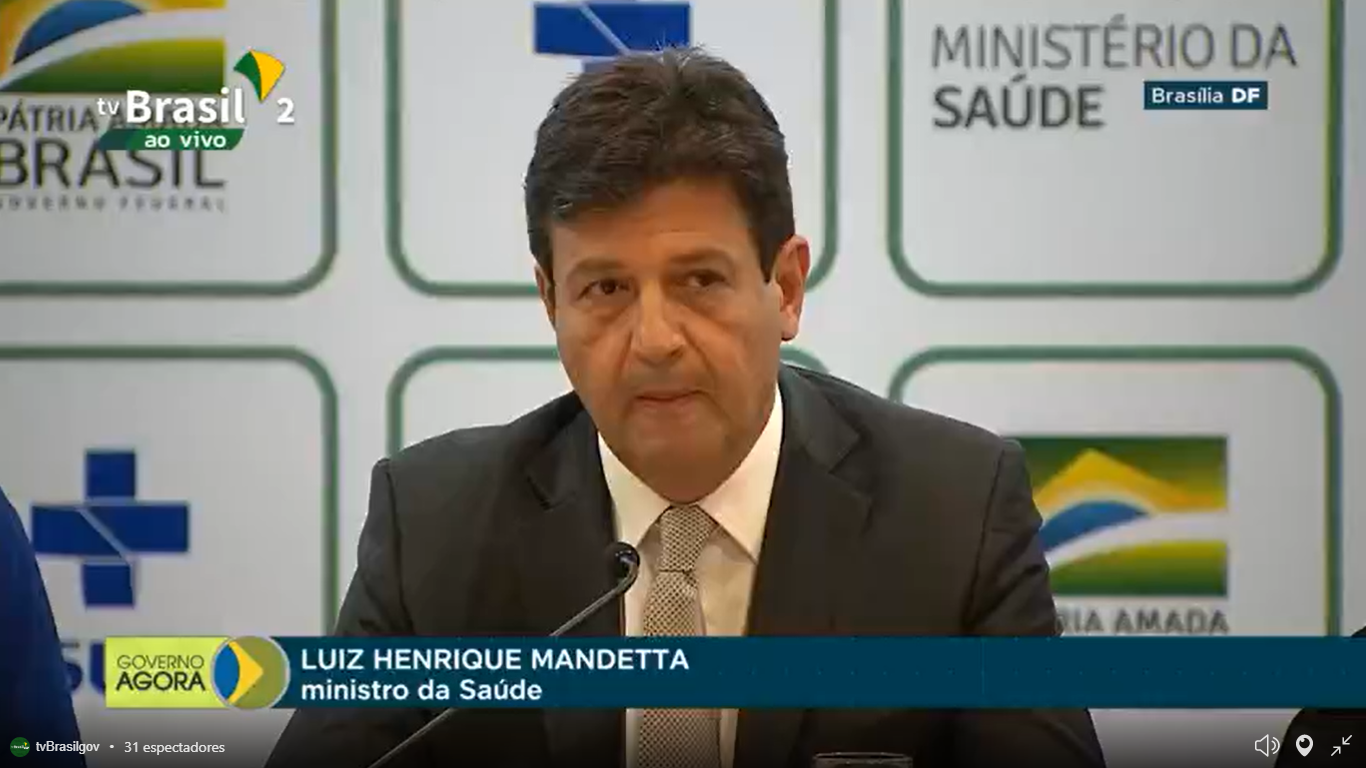 Mandetta vai dar coletiva - Crusoé